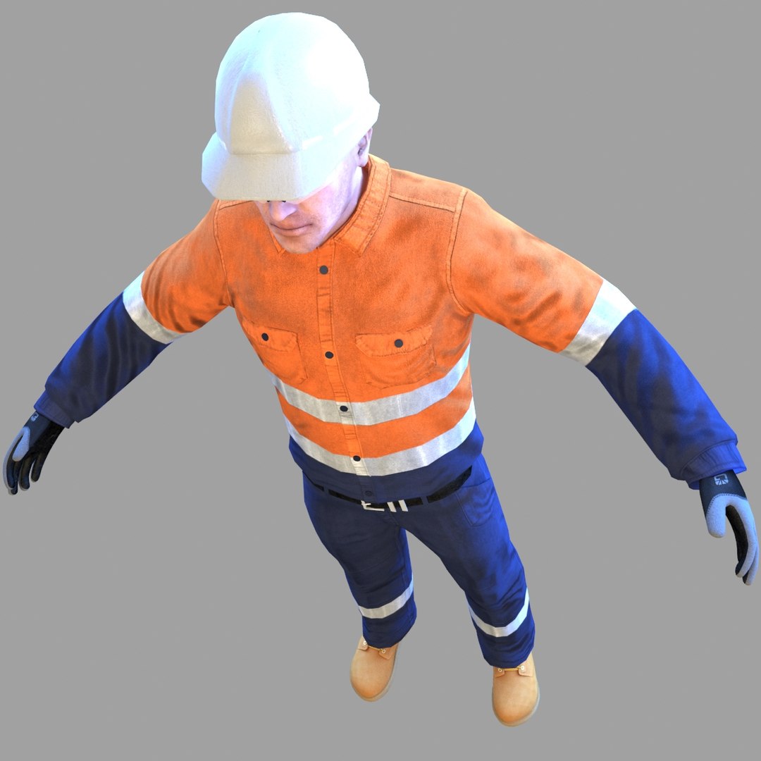 3D rigged safety man - TurboSquid 1485991