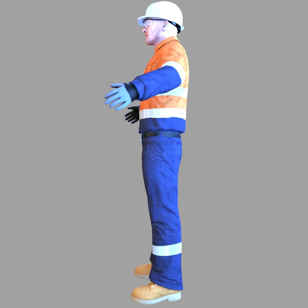3D rigged safety man - TurboSquid 1485991