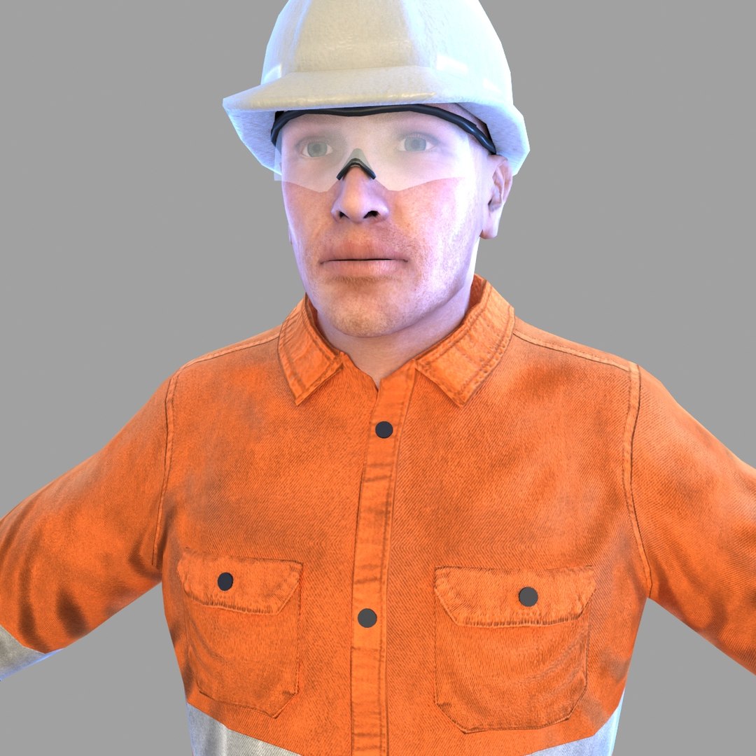 3D rigged safety man - TurboSquid 1485991