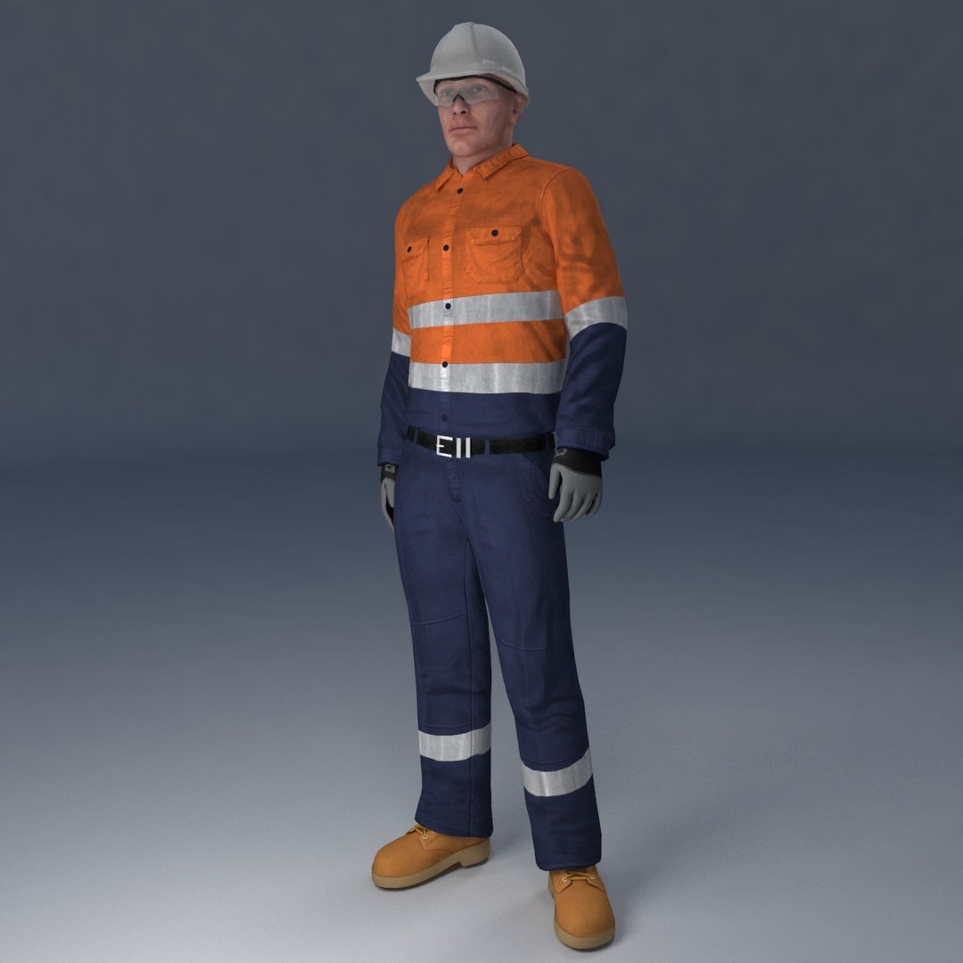 3D rigged safety man - TurboSquid 1485991