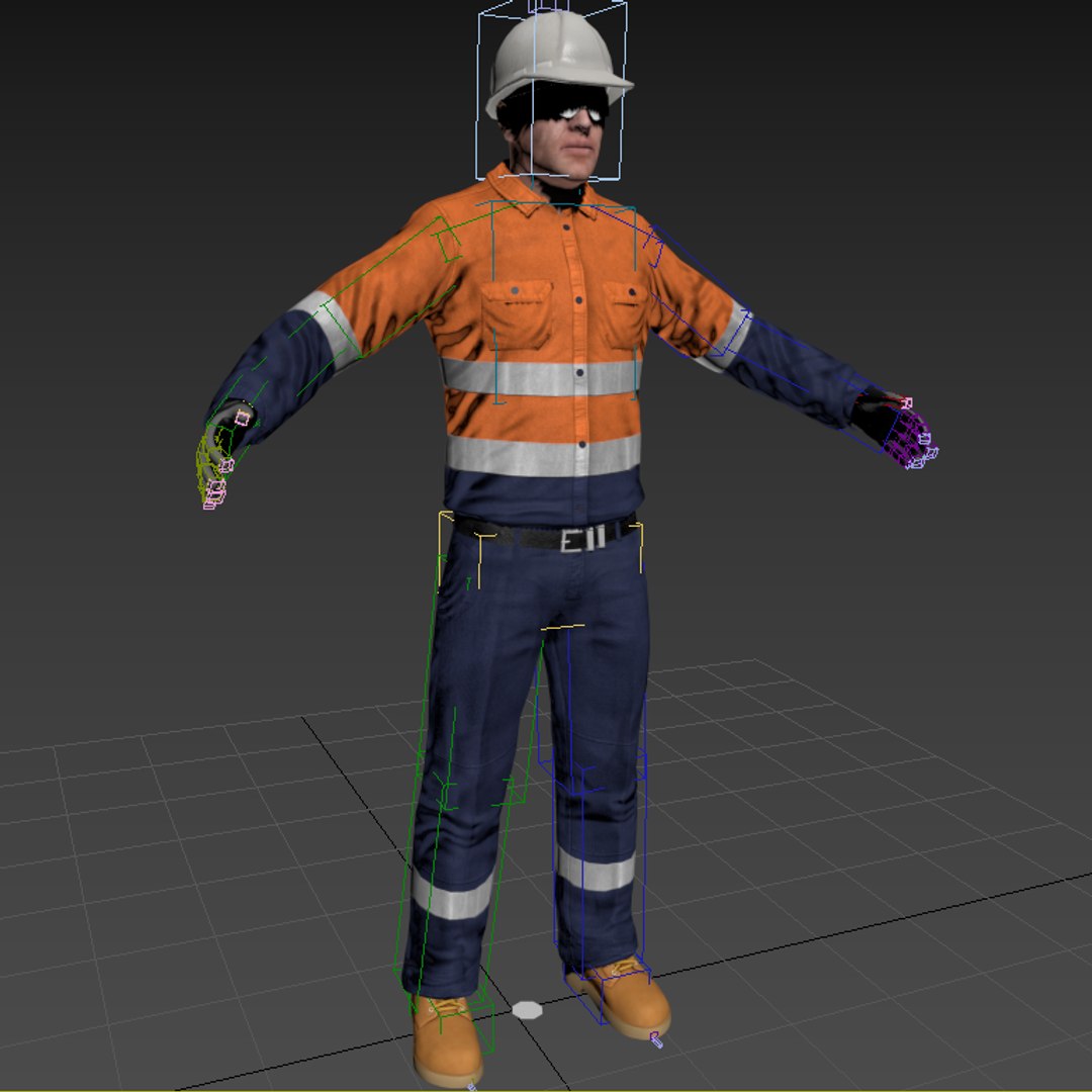 3D rigged safety man - TurboSquid 1485991