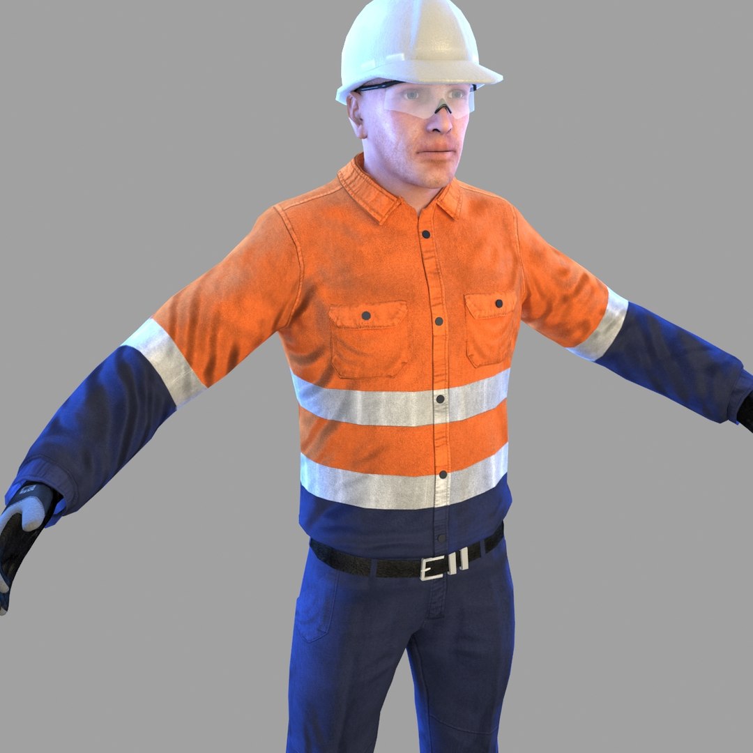 3D rigged safety man - TurboSquid 1485991