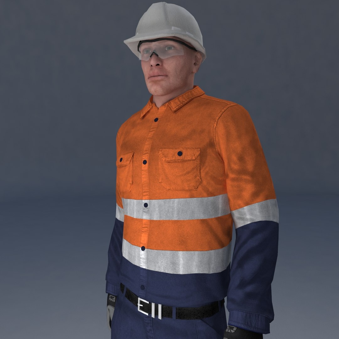 3D rigged safety man - TurboSquid 1485991