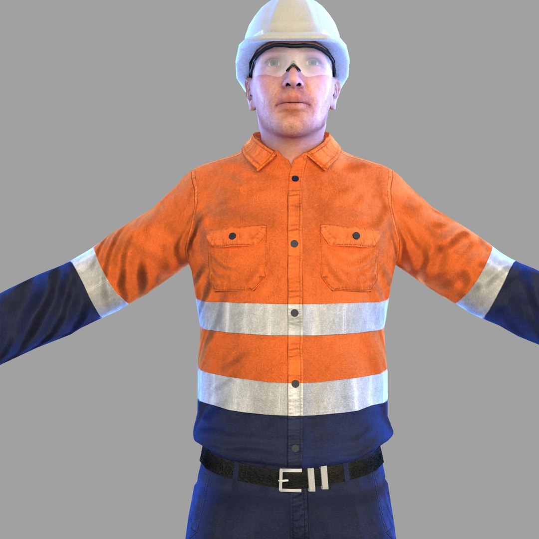 3D rigged safety man - TurboSquid 1485991