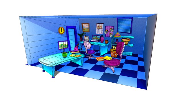 modelo 3d Paquete de oficina de dibujos animados - TurboSquid 2136584