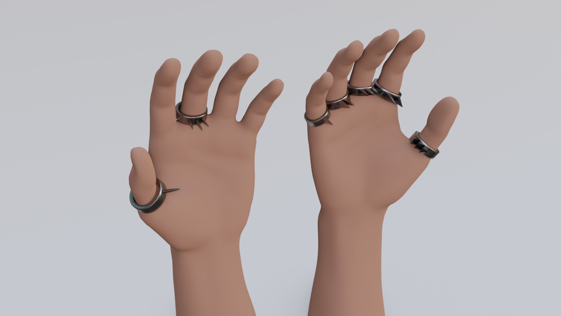 3D Japanese Brass Knuckles Pack - TurboSquid 2253356