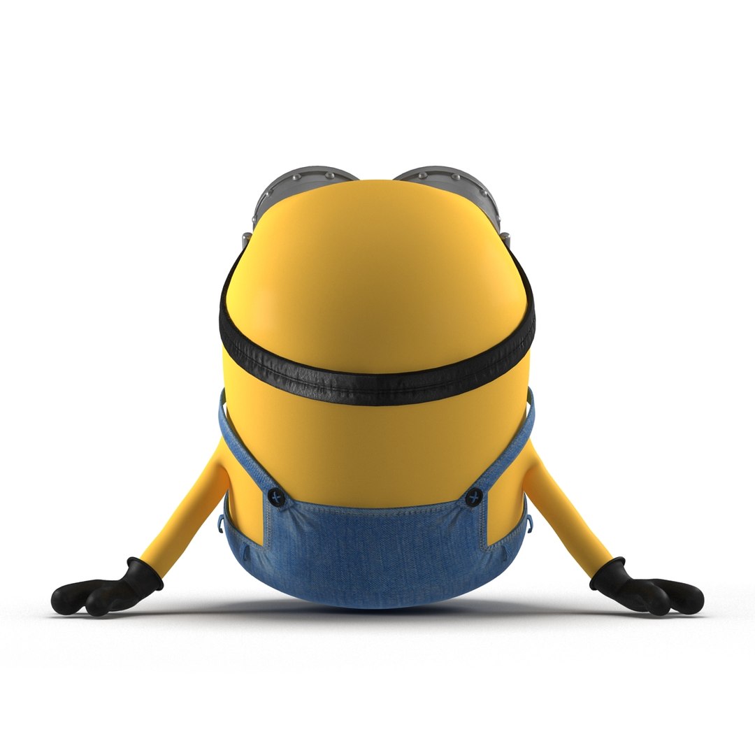 short eyed minion pose 3d 3ds
