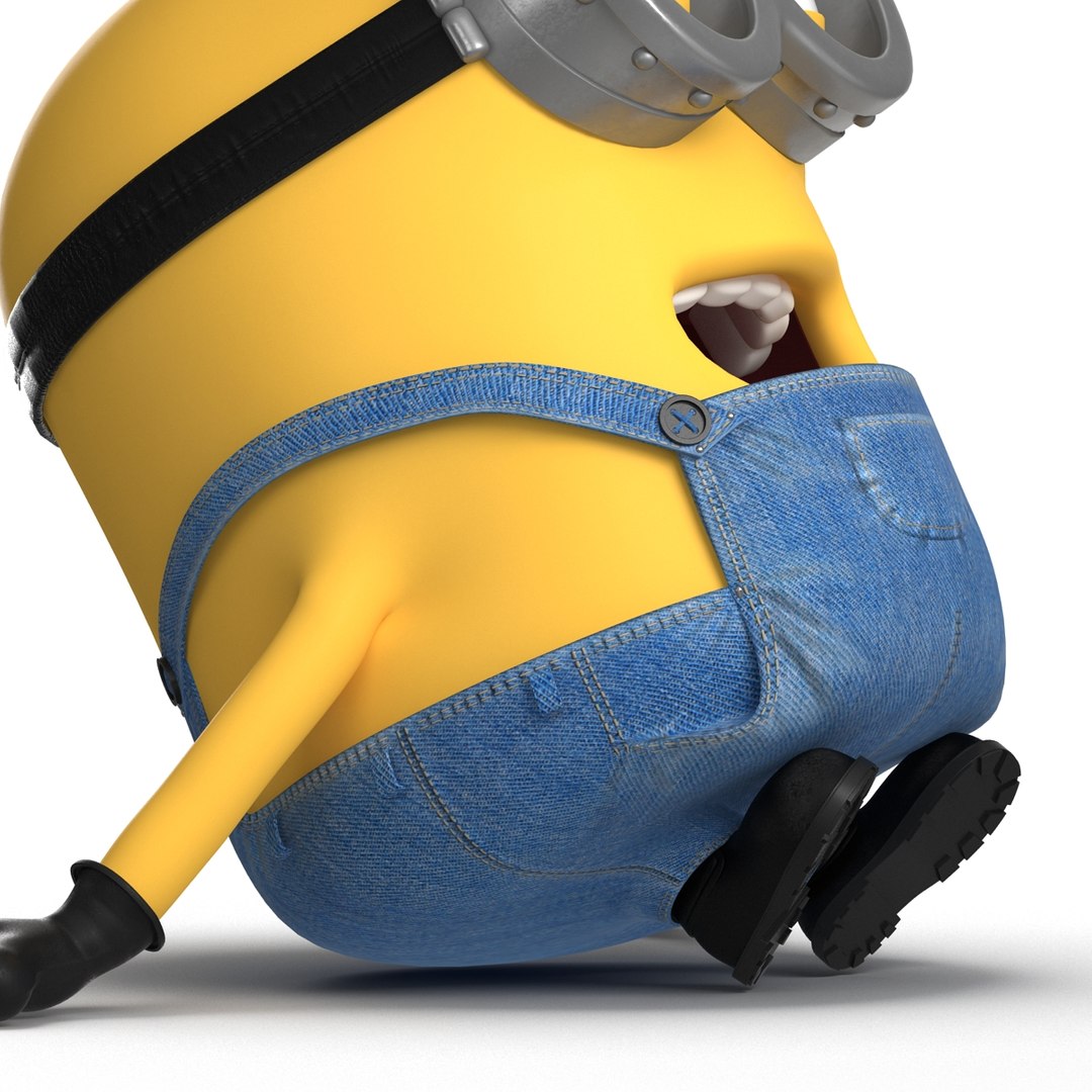 short eyed minion pose 3d 3ds