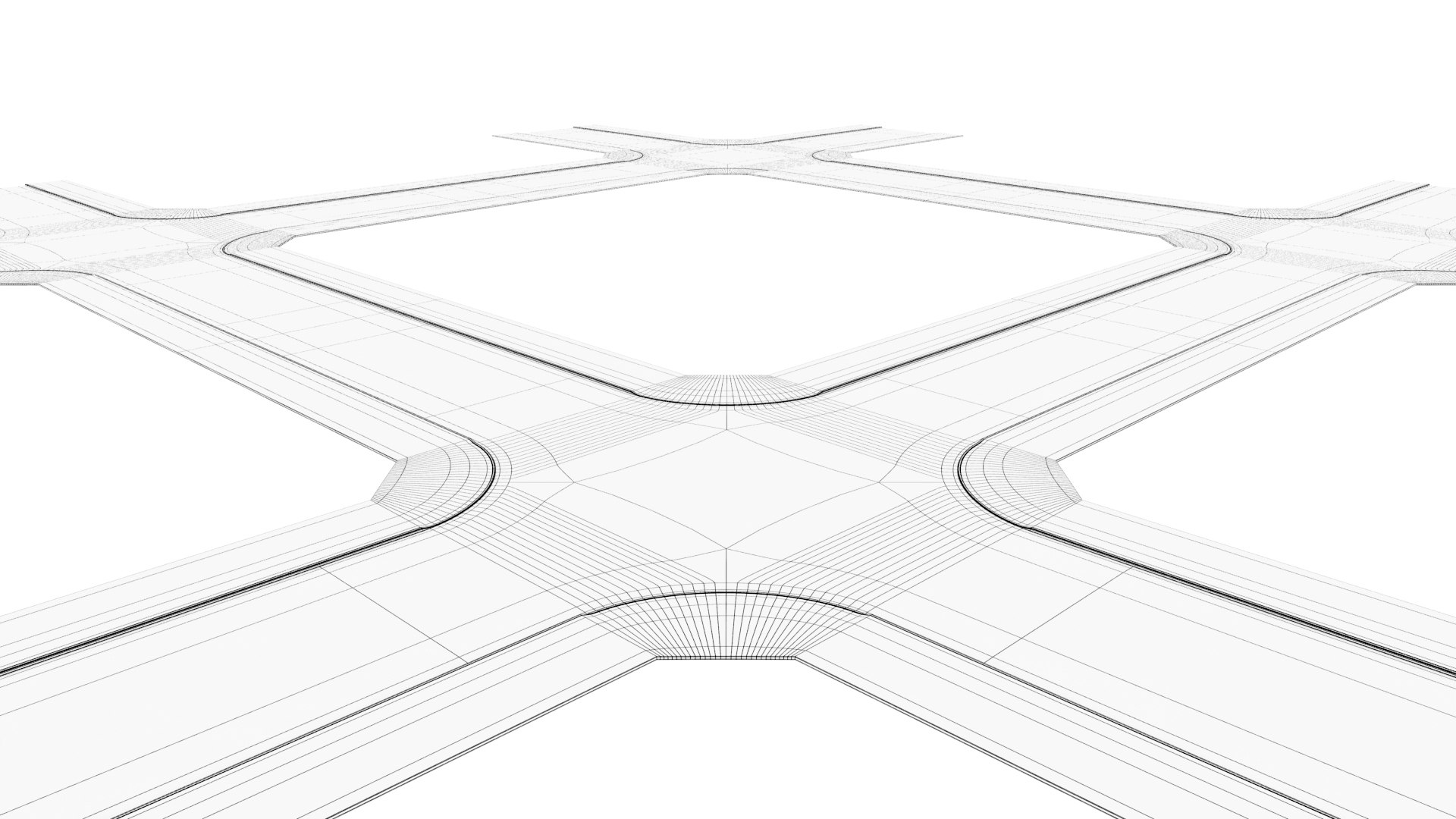 City Street Intersection 04 3D Model - TurboSquid 2162640