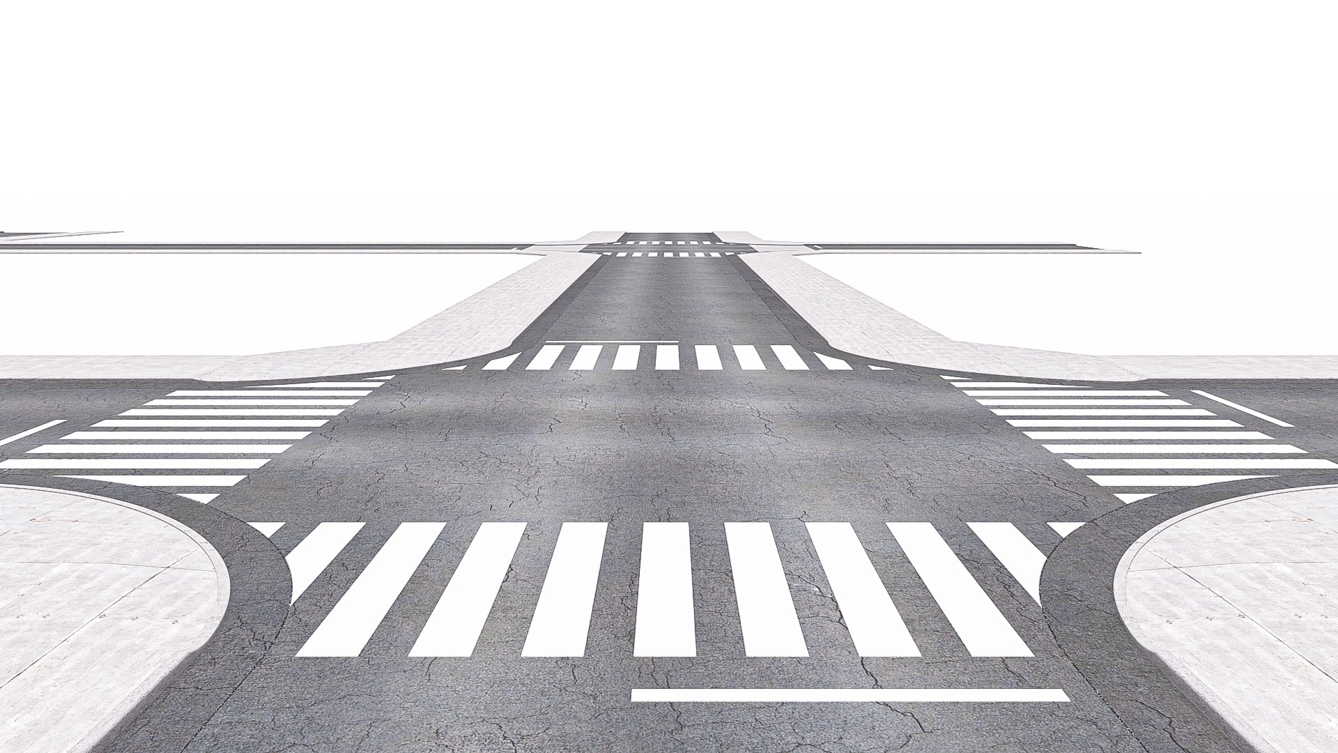 City Street Intersection 04 3D Model - TurboSquid 2162640