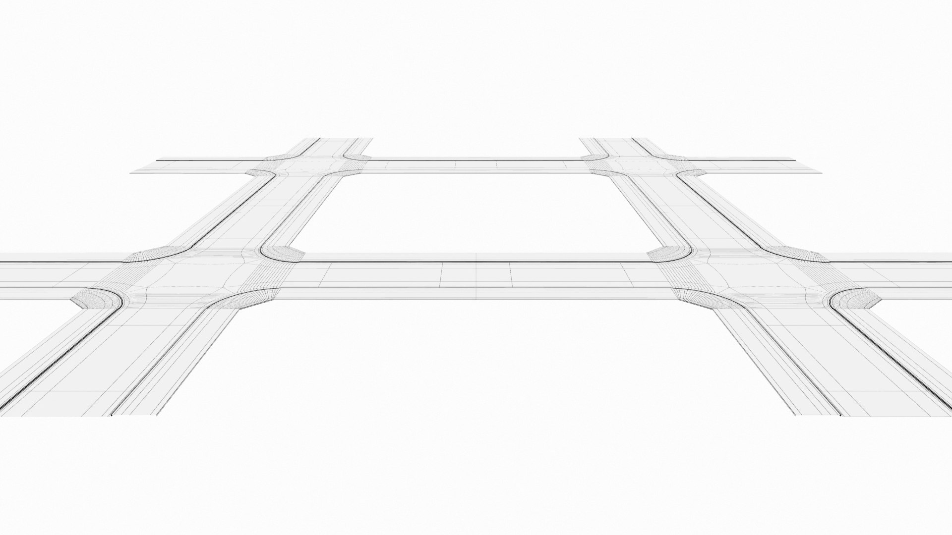 City Street Intersection 04 3D Model - TurboSquid 2162640