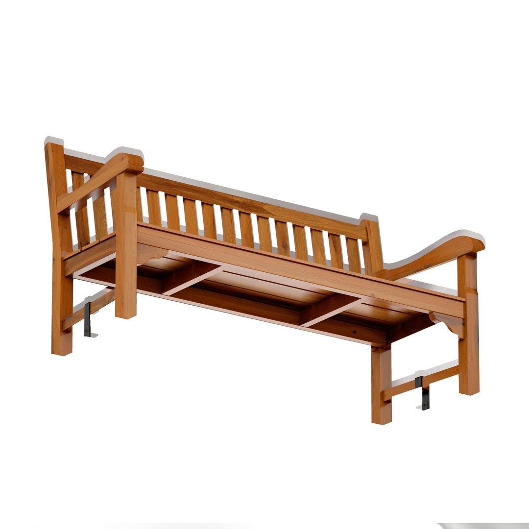 3D Wood Bench model - TurboSquid 1818556