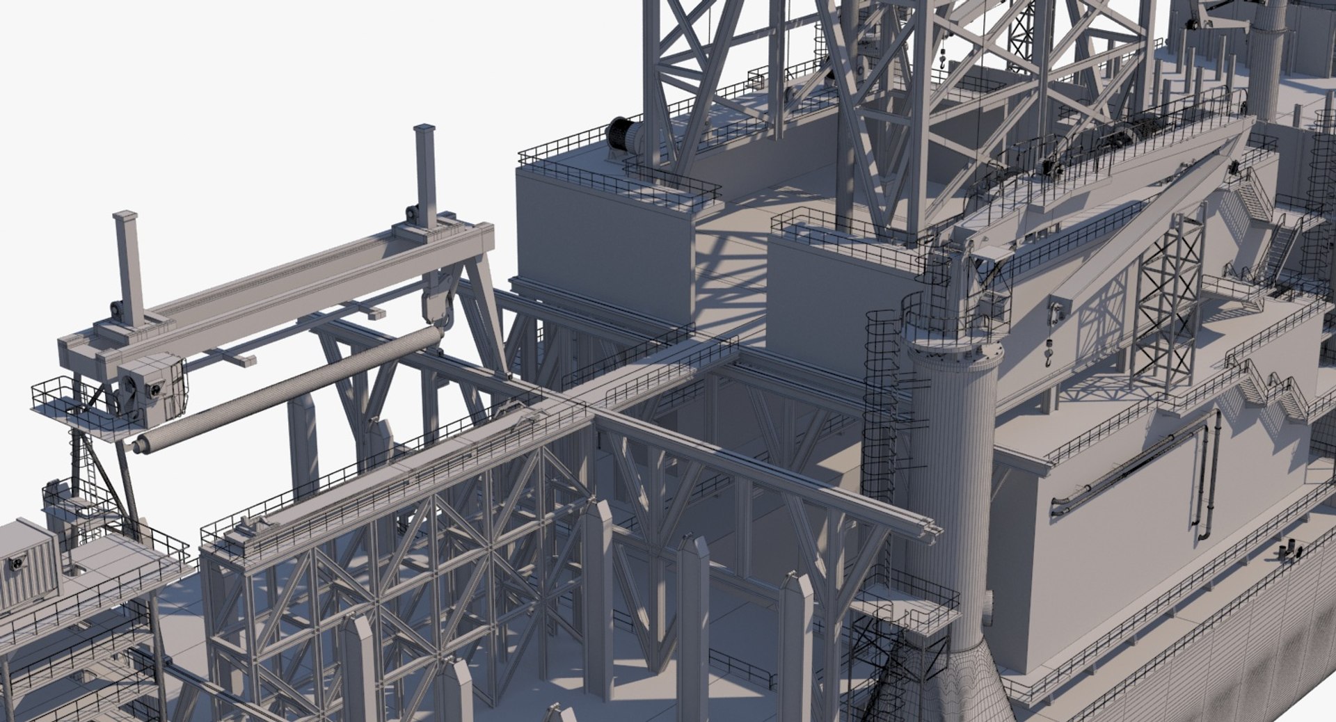 Oil Drilling Vessel Drillship Model - TurboSquid 1234546