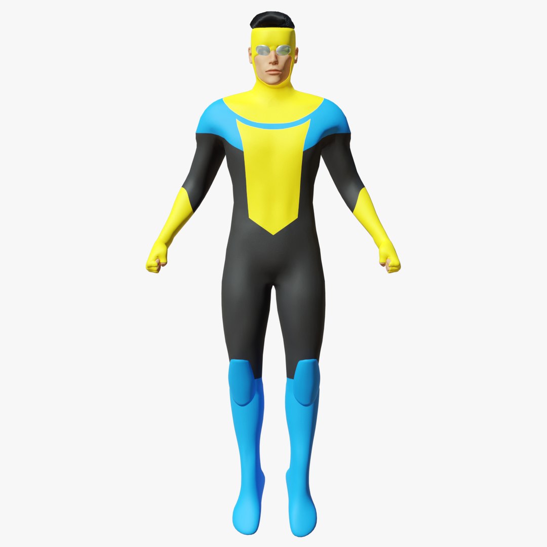 3D Invincible 3D Model FACE AND BODY RIGGED Model - TurboSquid 1907772