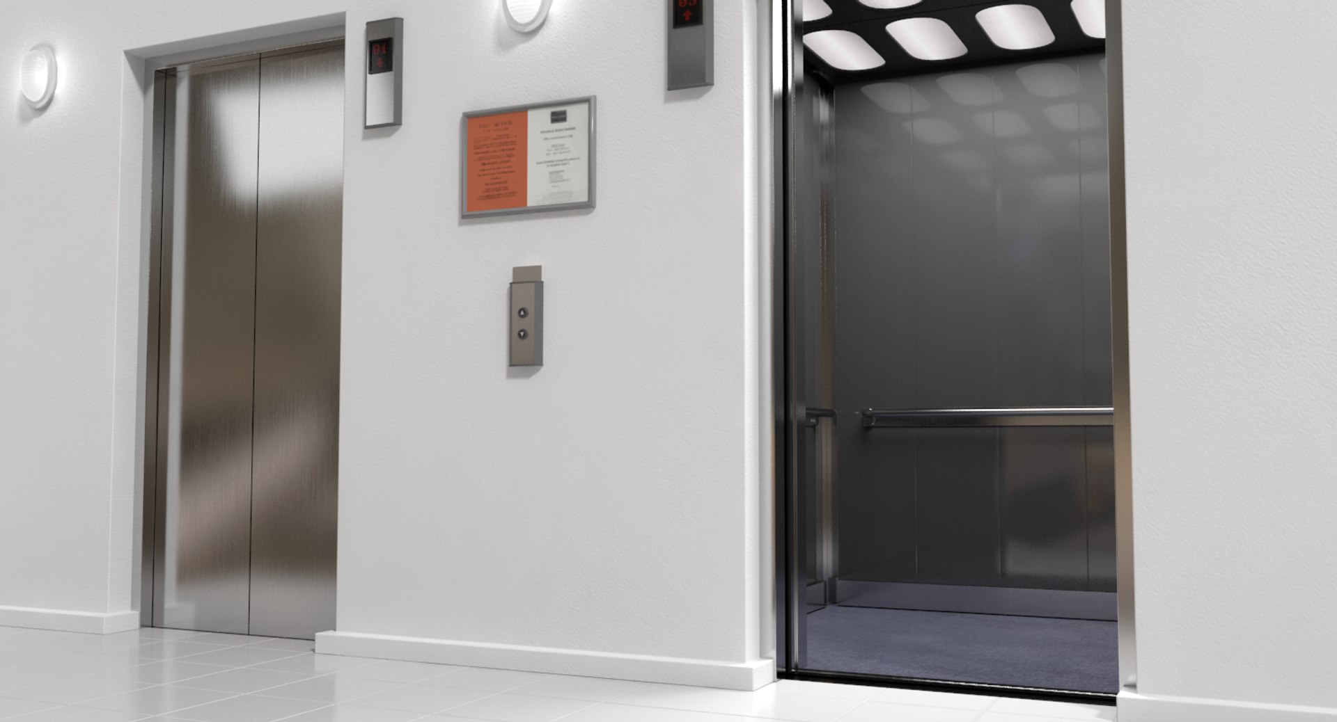 Elevator Buttons 3d Fbx