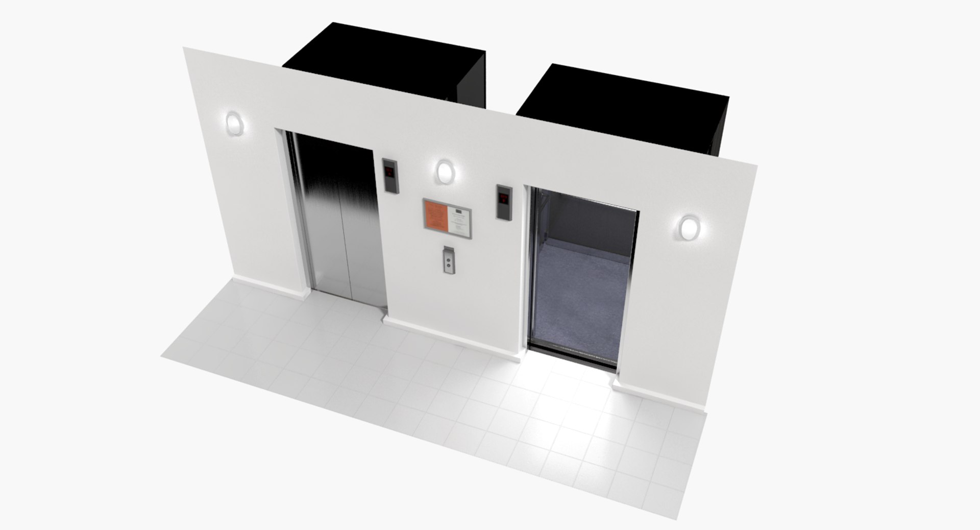 Elevator Buttons 3d Fbx