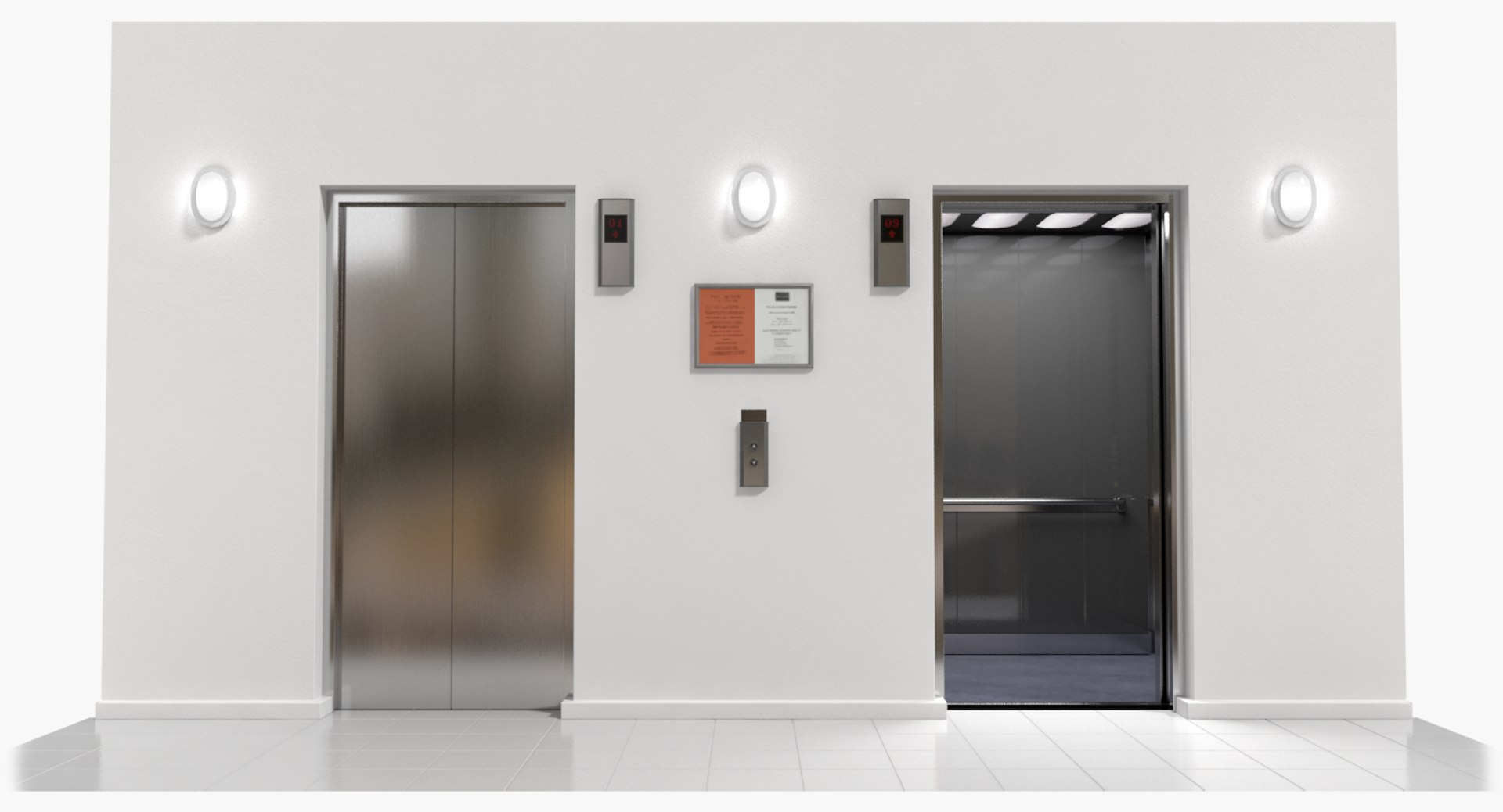Elevator Buttons 3d Fbx