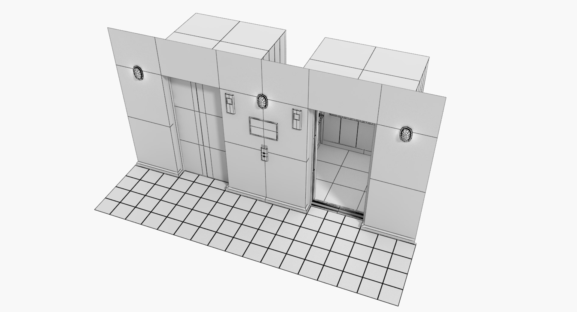 Elevator Buttons 3d Fbx