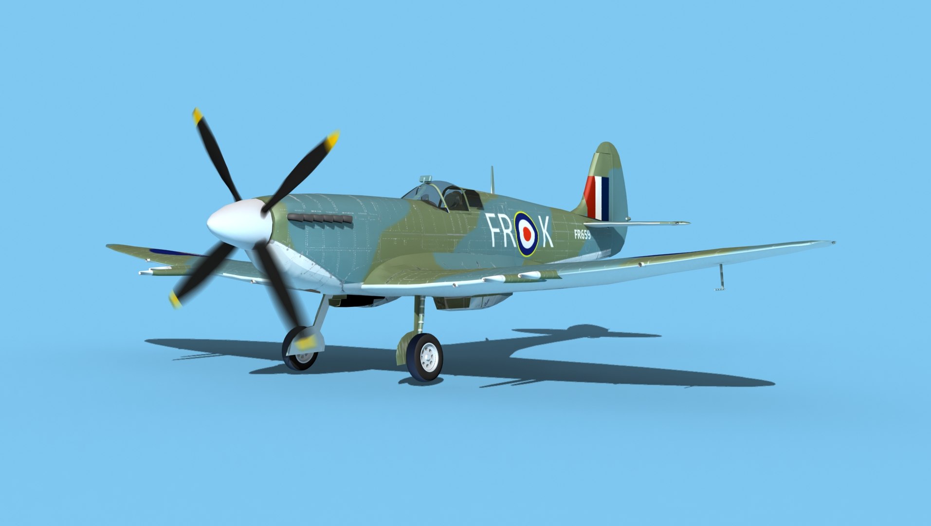 3D Supermarine Spitfire MkXII V01 Model - TurboSquid 1925192