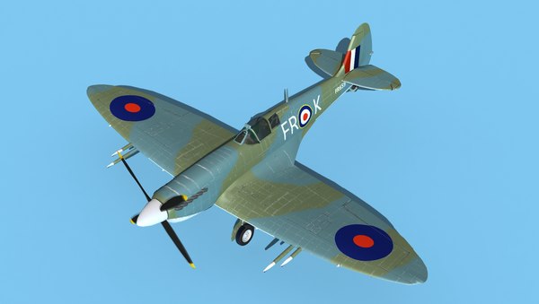 3D Supermarine Spitfire MkXII V01 model - TurboSquid 1925192