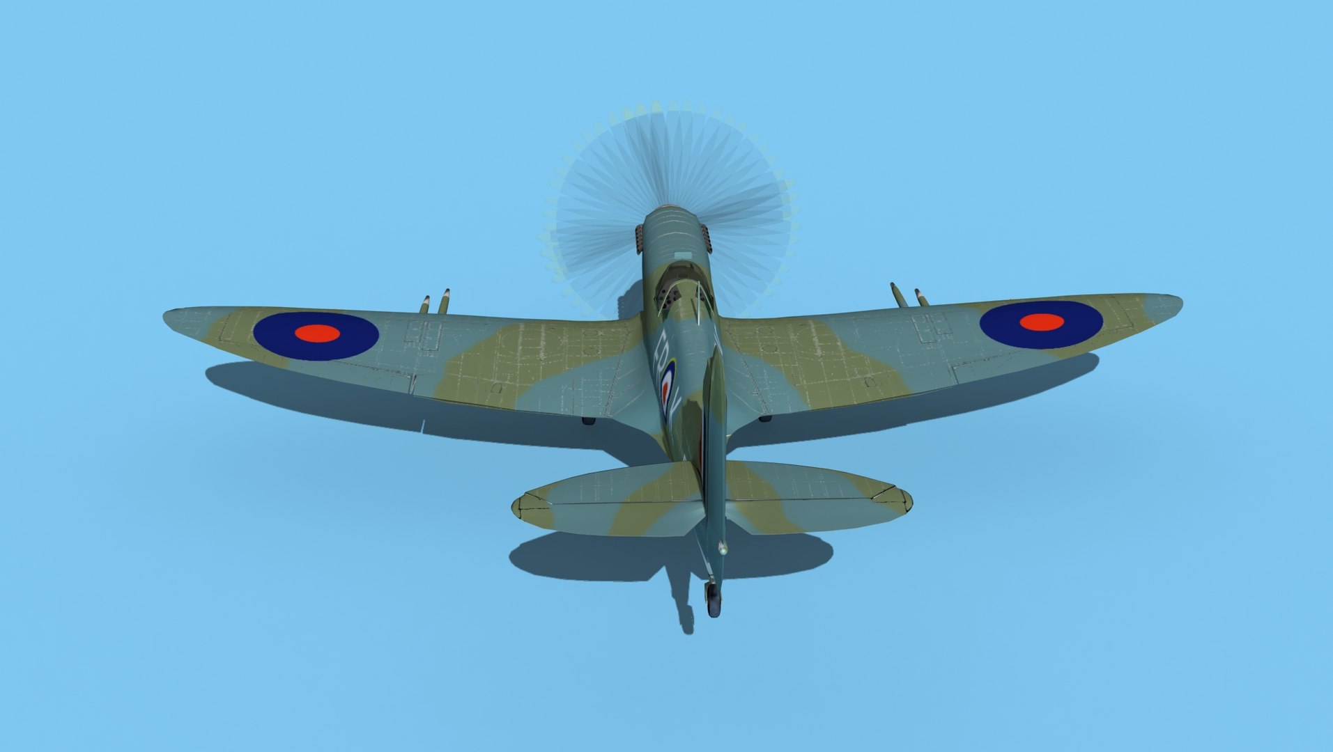 3D Supermarine Spitfire MkXII V01 Model - TurboSquid 1925192