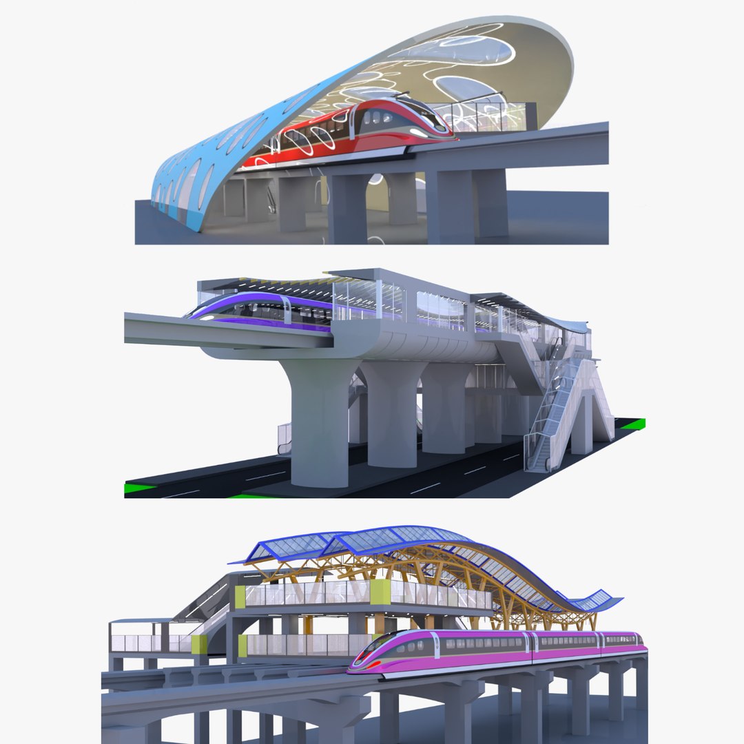Maglev stations collection IV 2024 3D model - TurboSquid 2174124