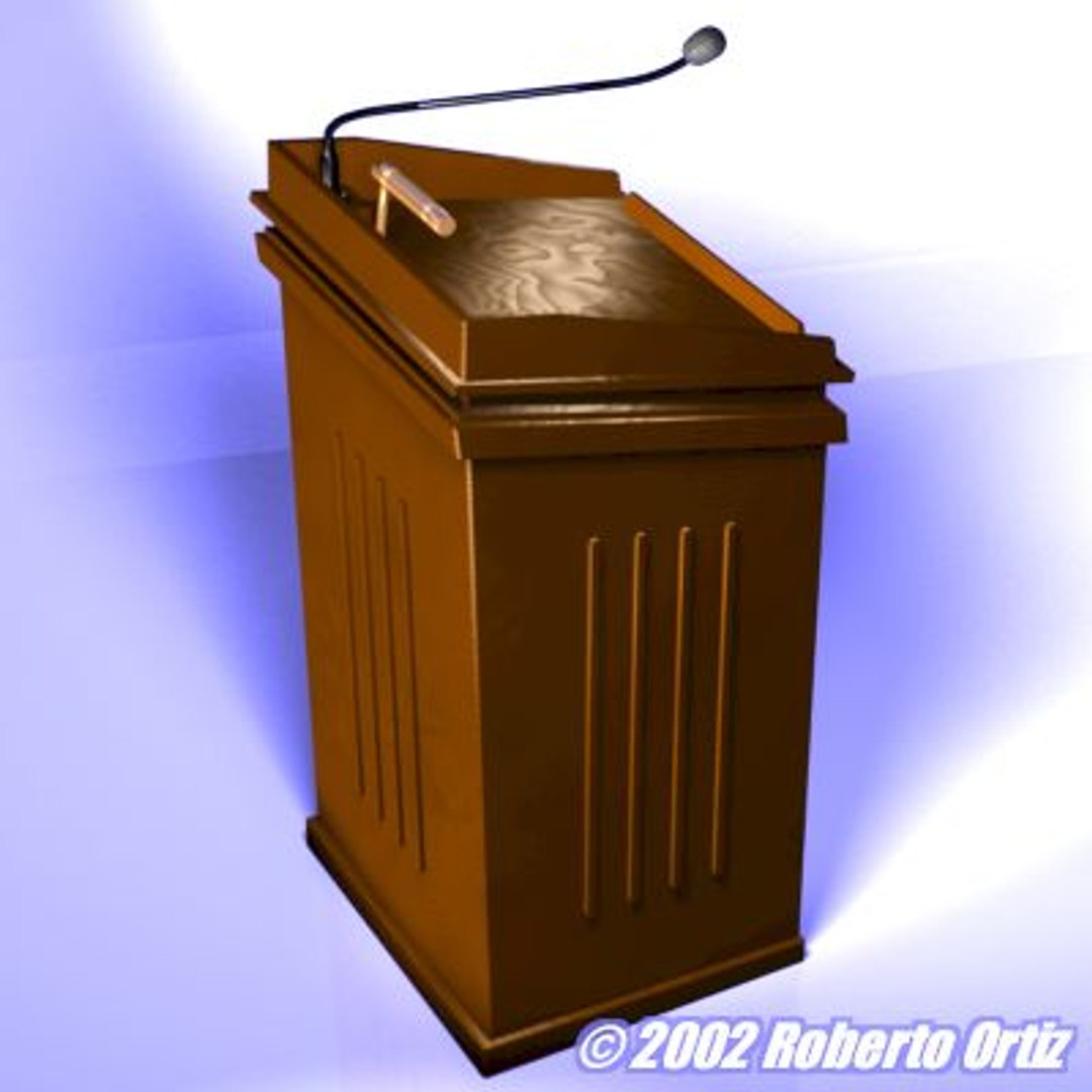 Free Wooden Podium 3d Model