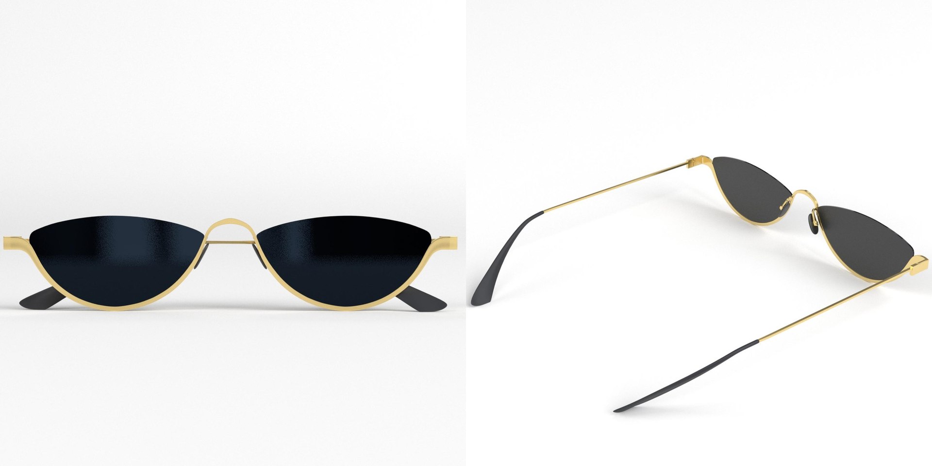 Sunglasses half eye 3D model - TurboSquid 1945141