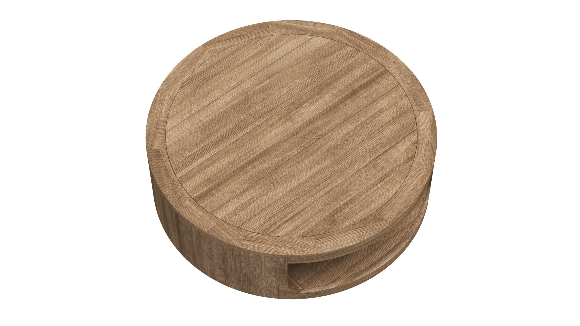 RH Oslo Open Teak Round Coffee Table 3D Model - TurboSquid 2156043
