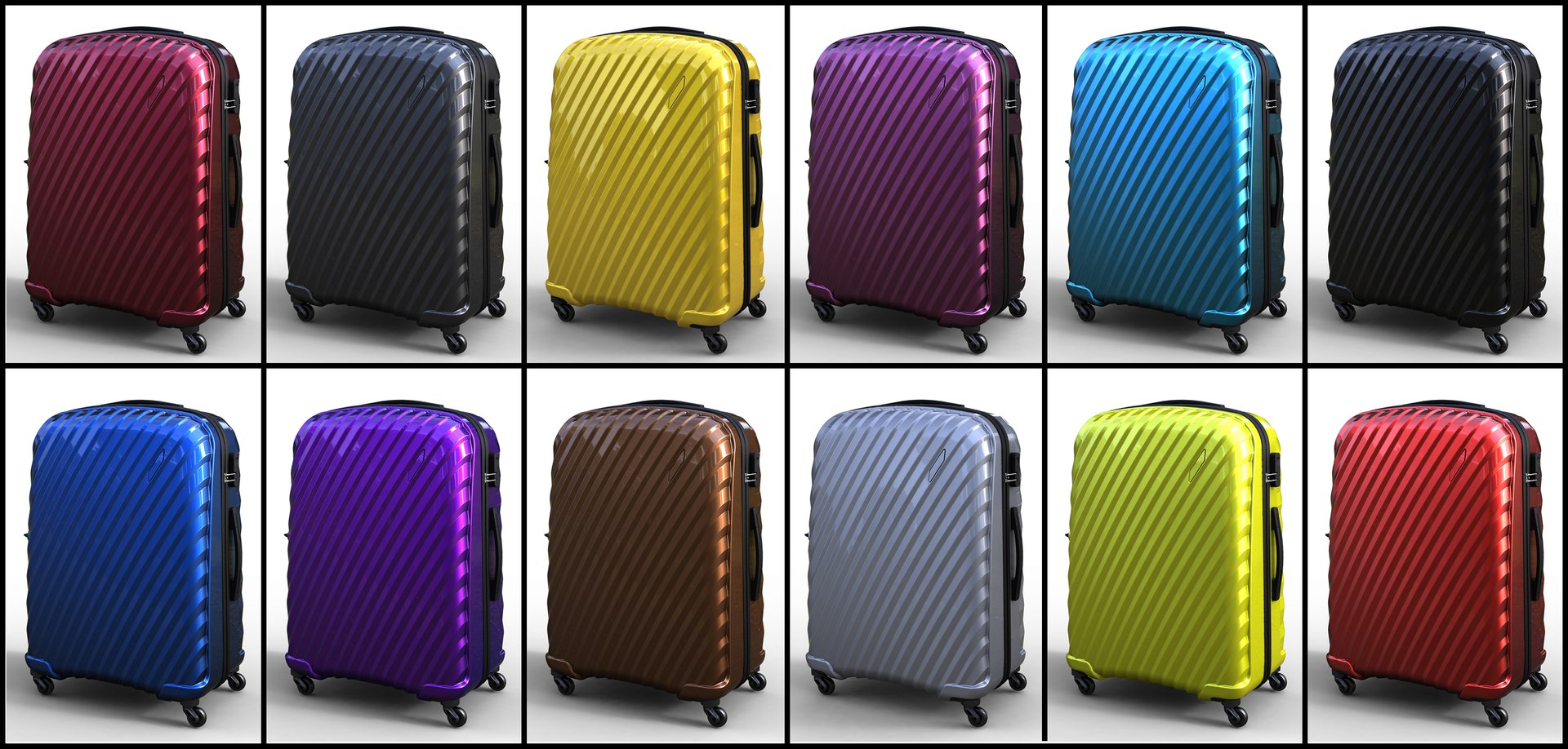 Trolley suitcase bag 03 3D model - TurboSquid 1186771