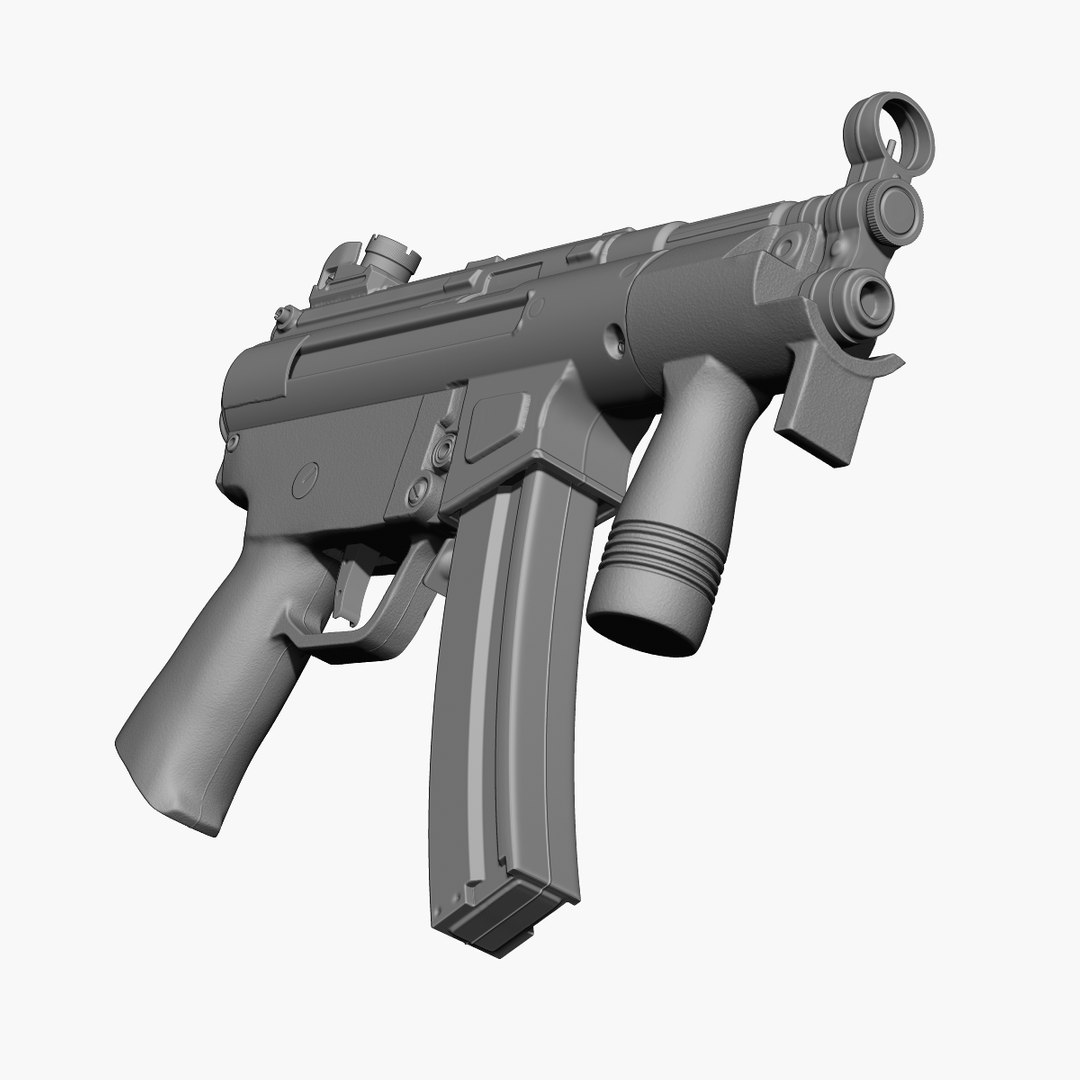 3d Model Mp5-k Zbrush Small