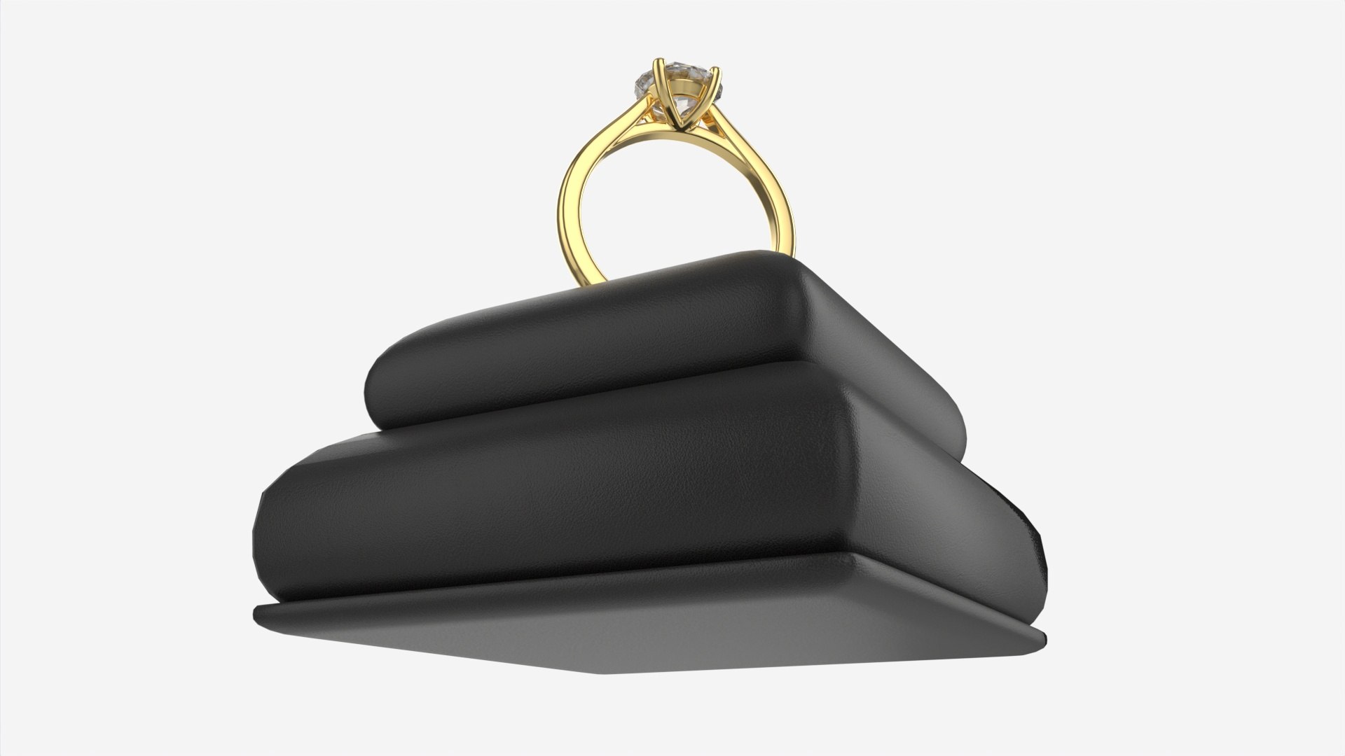 3D Ring Leather Display Holder Stand 02 Model - TurboSquid 1969825