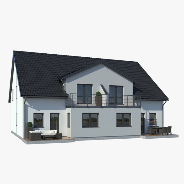 3d model photoreal villa duplex house