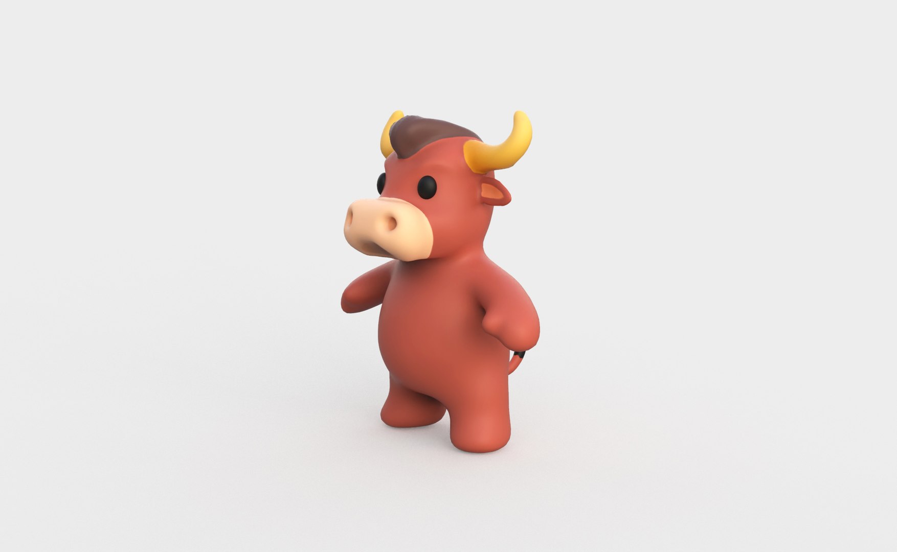 3D Little Animal Baby - Bull Cute - Animated - TurboSquid 2282292