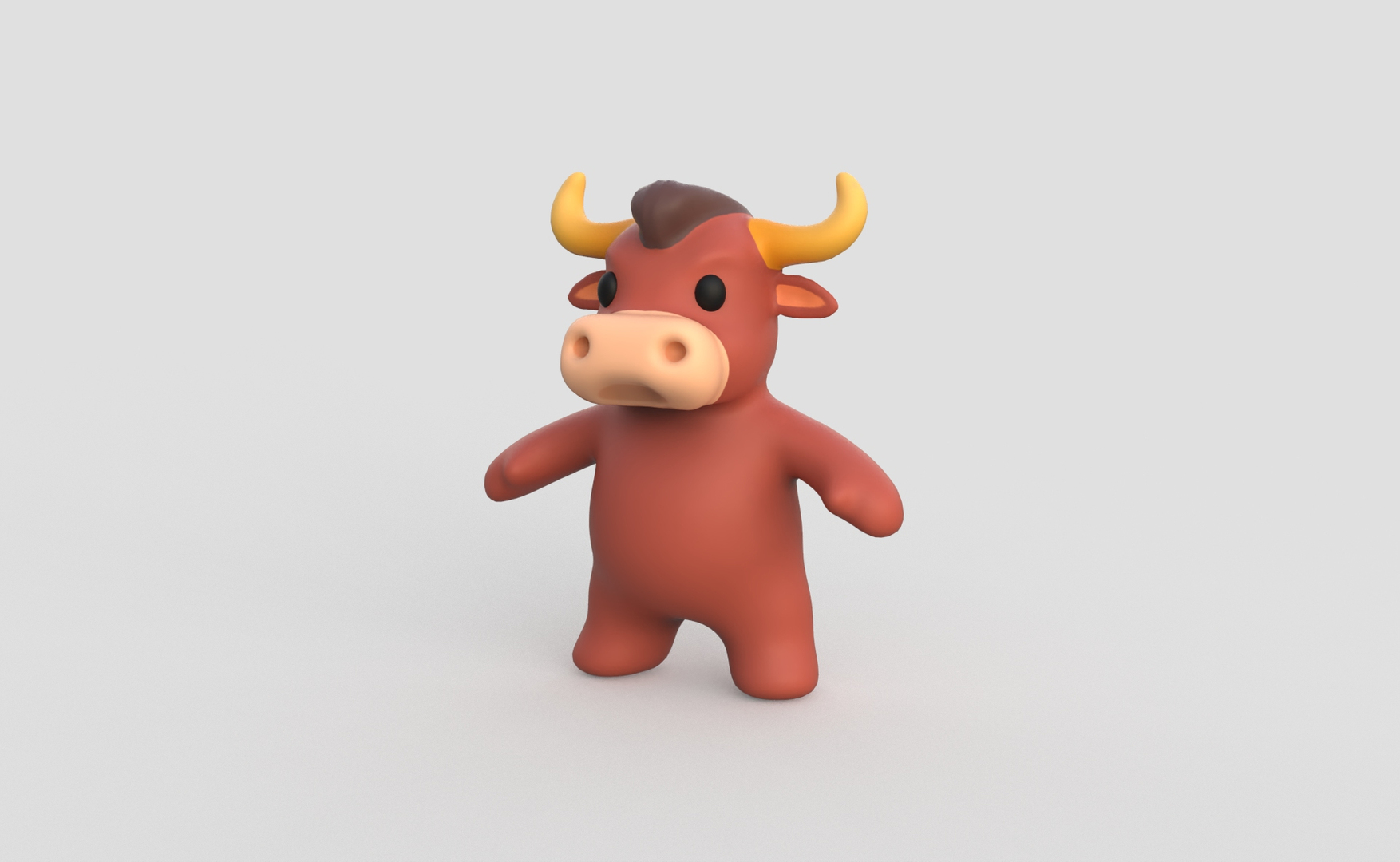 3D Little Animal Baby - Bull Cute - Animated - TurboSquid 2282292