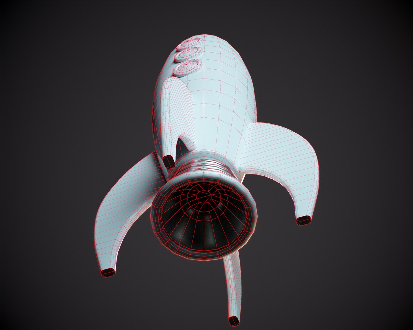 Pbr Cartoon Rocket Fbx
