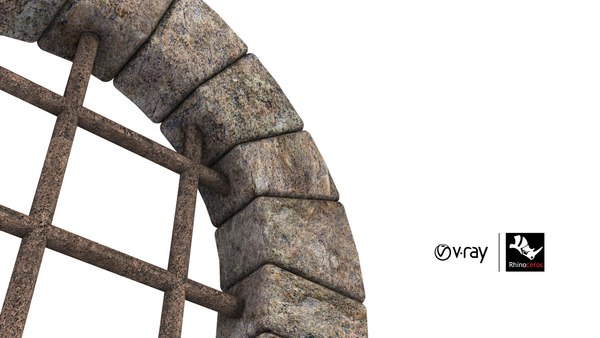 3D Stone Window with bars model - TurboSquid 2019177