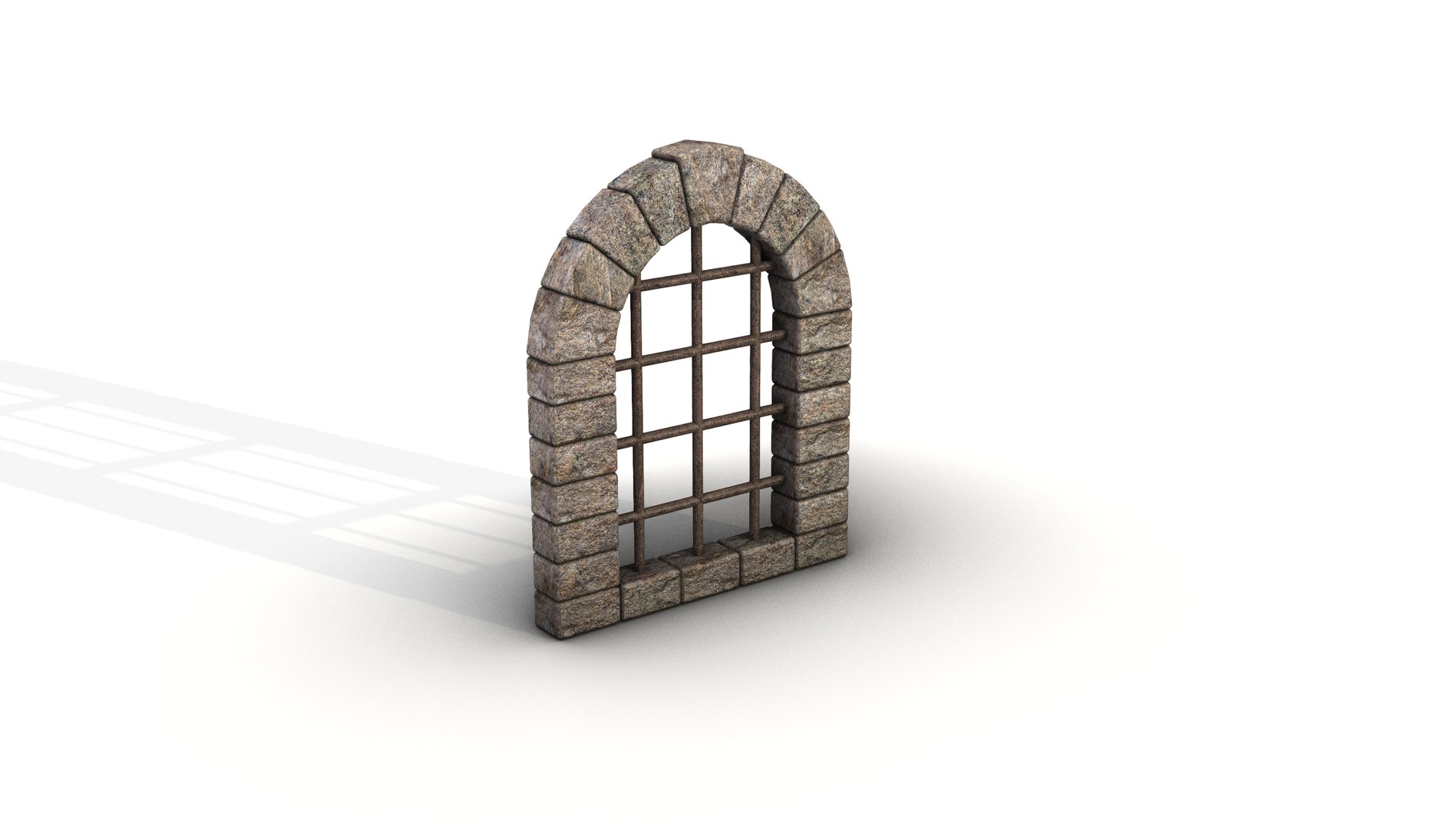 3D модель Stone Window with bars - TurboSquid 2019177