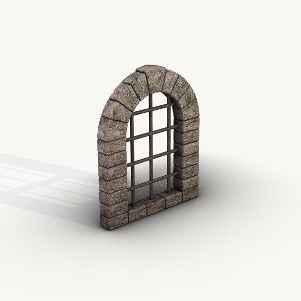 3D Stone Window with bars model - TurboSquid 2019177
