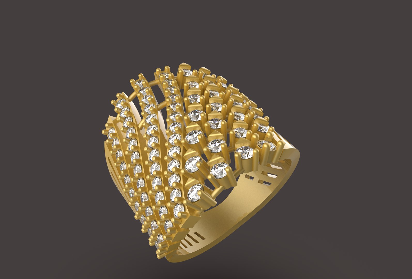Ladies Diamond Ring - 0024 Model - TurboSquid 2363591