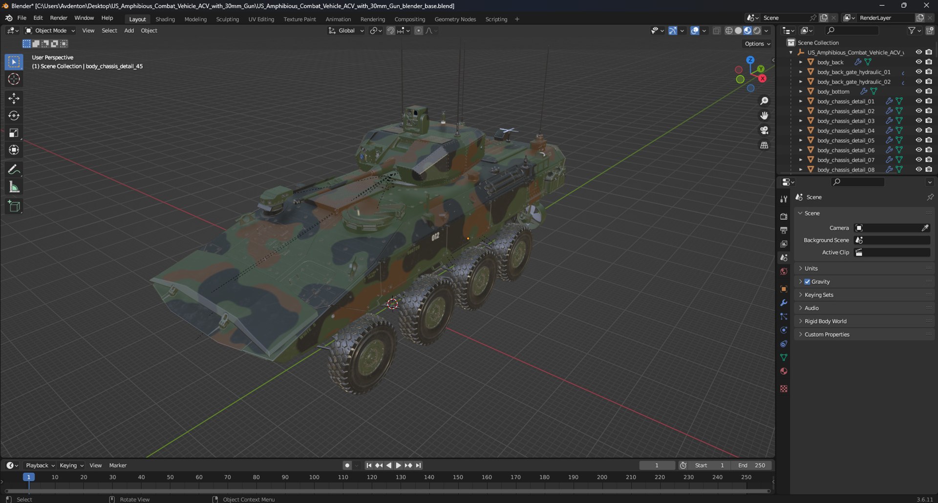3D Model US Amphibious Combat Vehicle ACV With 30mm Gun - TurboSquid ...