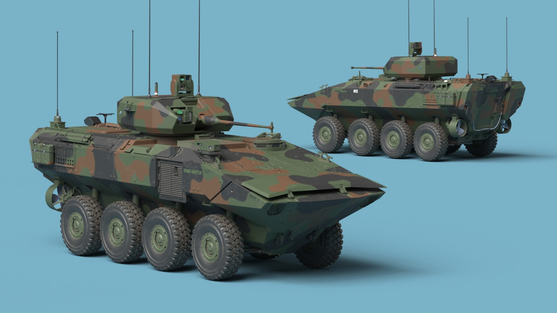 3D Model US Amphibious Combat Vehicle ACV With 30mm Gun - TurboSquid 2275025