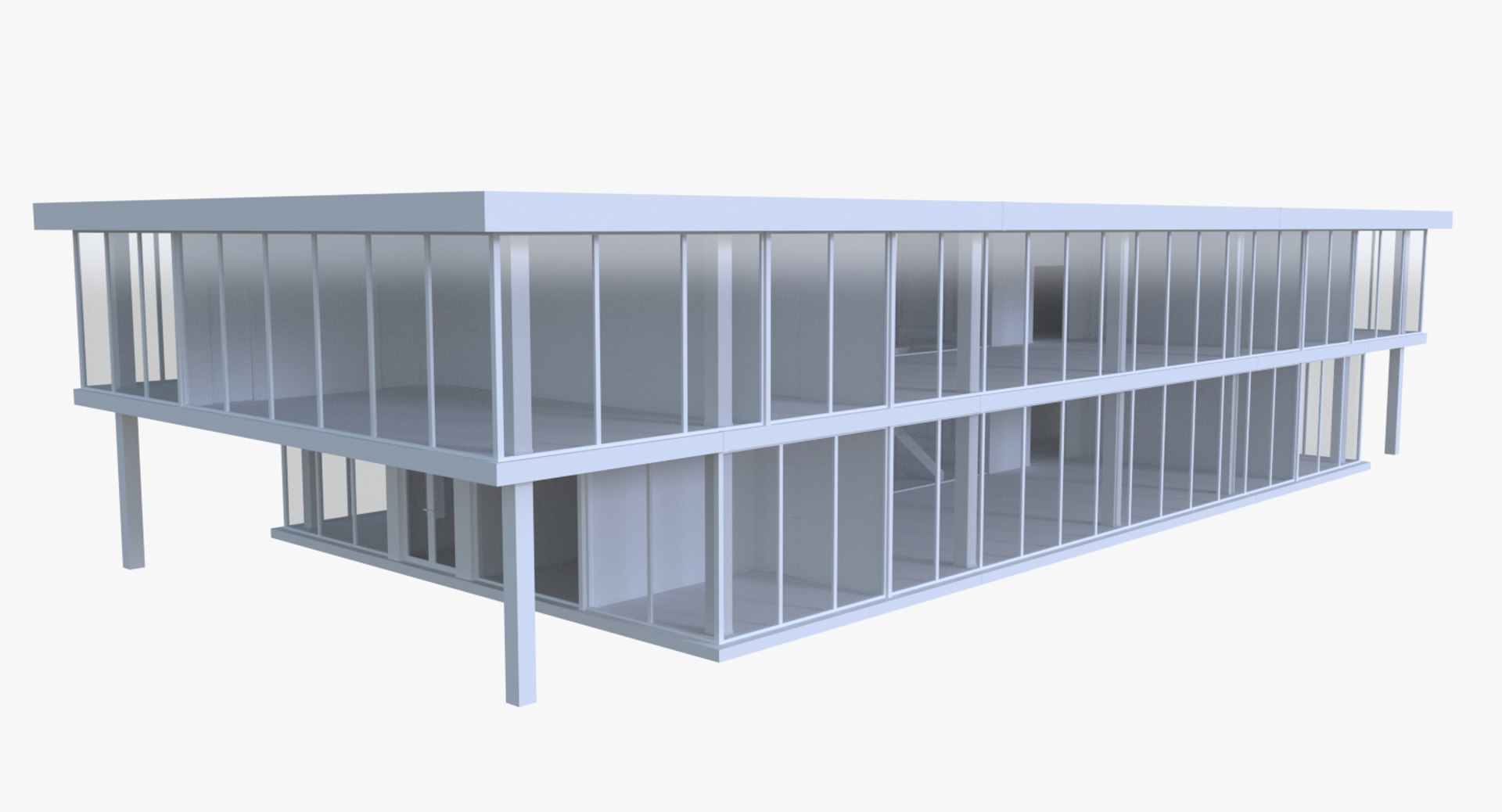 Modern Office Interior Buildings 3d Model