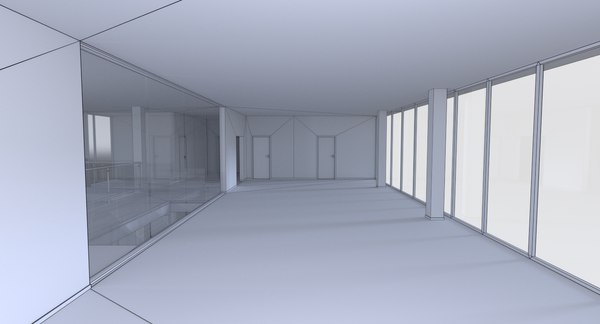 modern office interior buildings 3d model