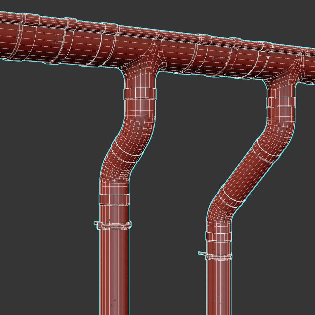 Gutter System 3D Model - TurboSquid 2194508