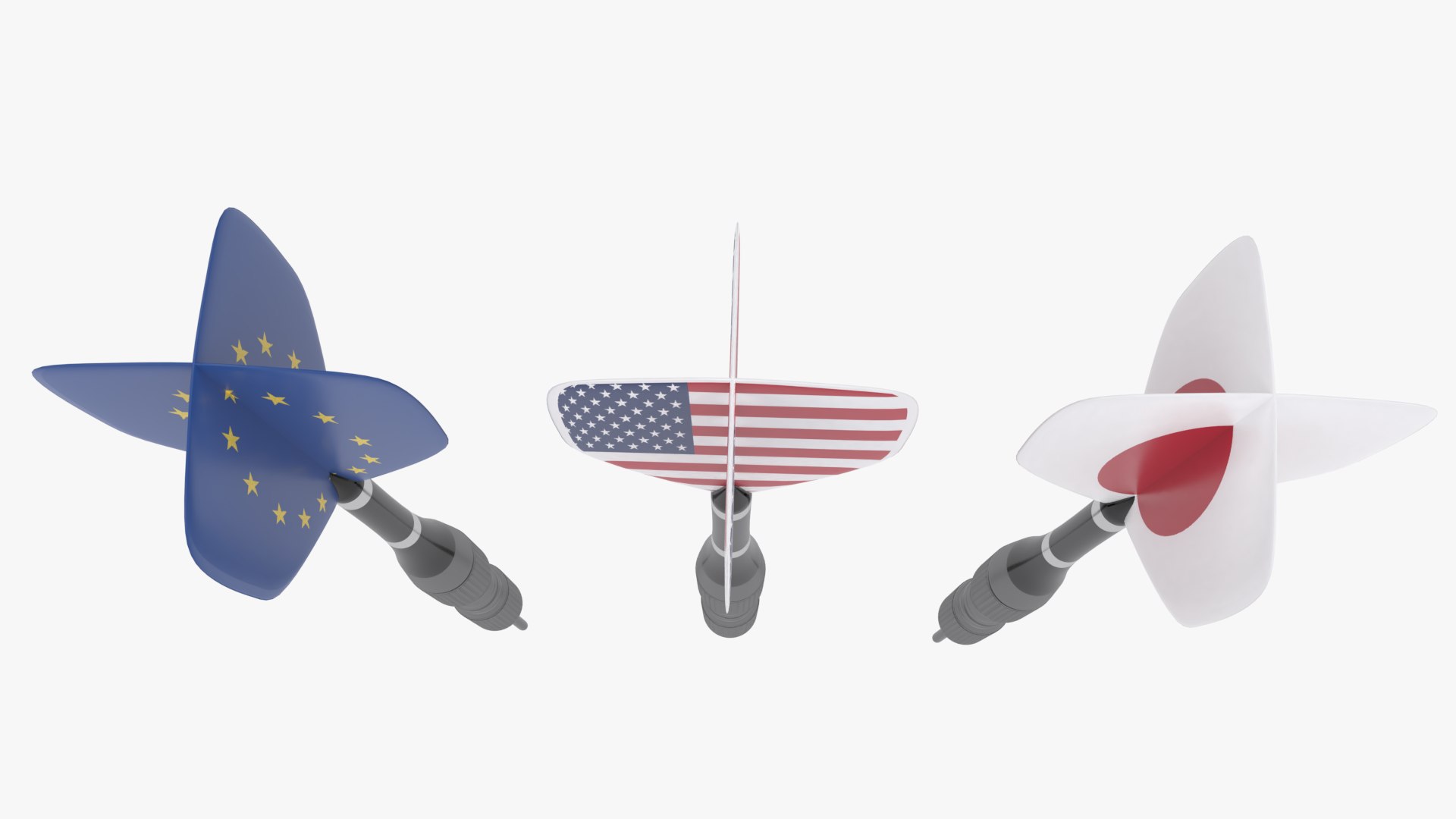 Dart Needle Flags 3D - TurboSquid 1722048
