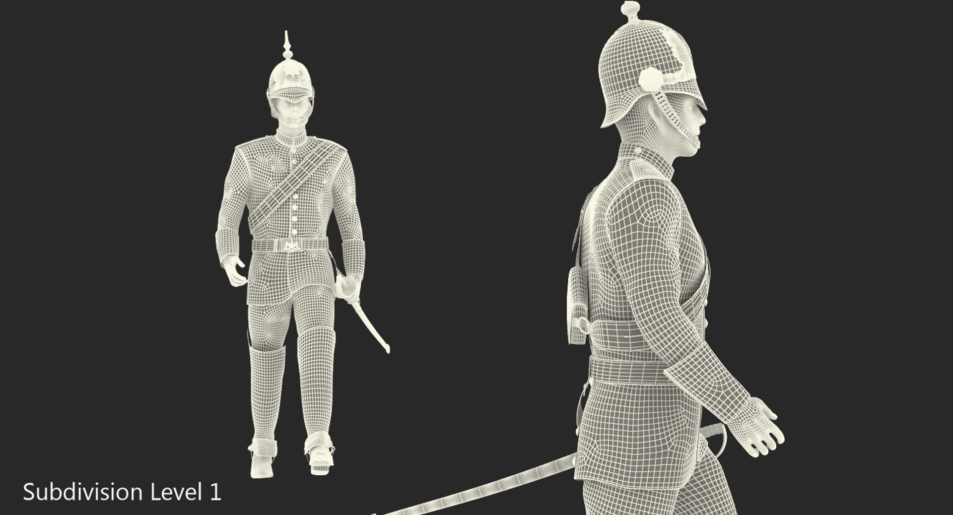 3D British Royal Lifeguard Walking - TurboSquid 1202628