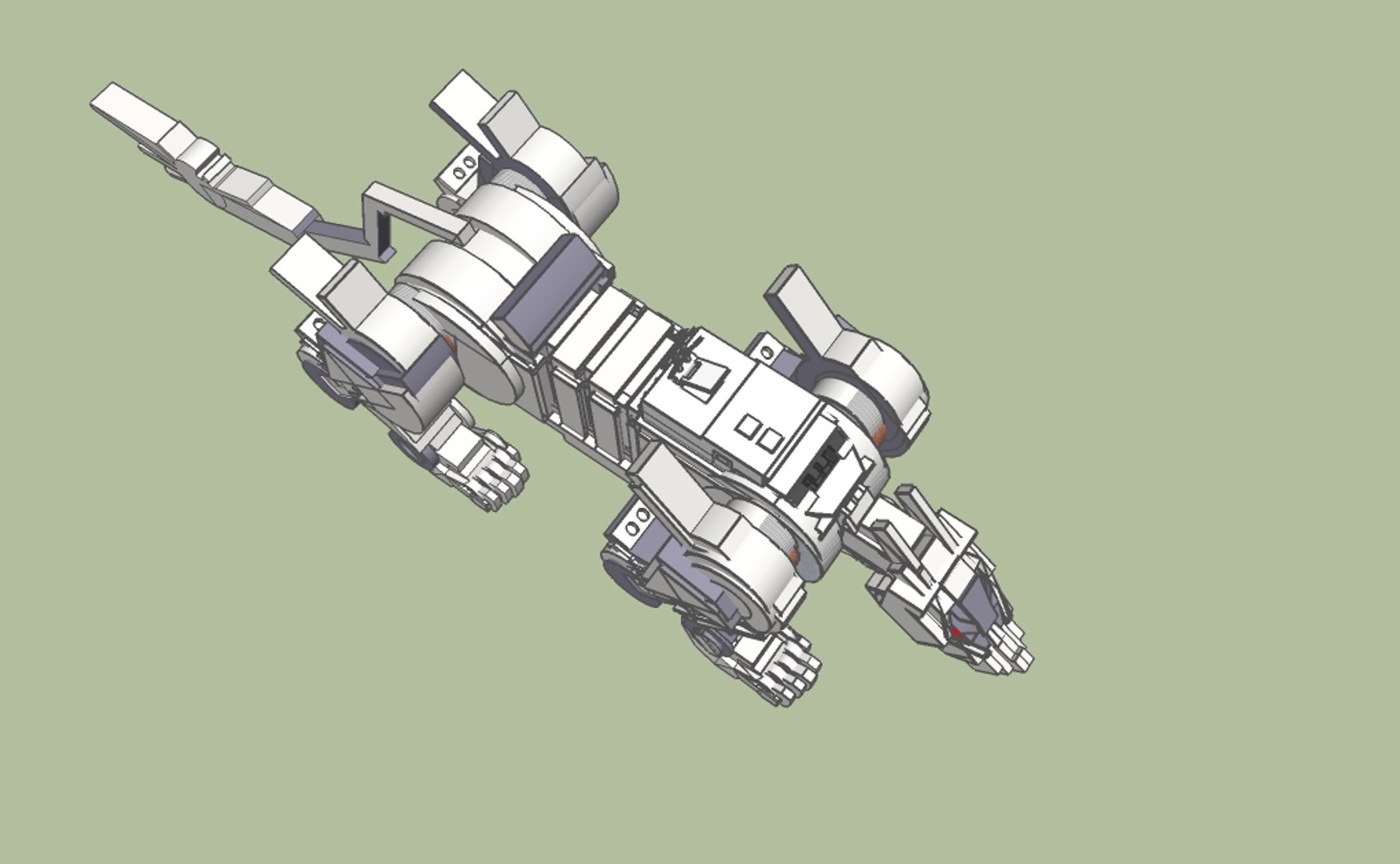 3d Tiger Mecha Model