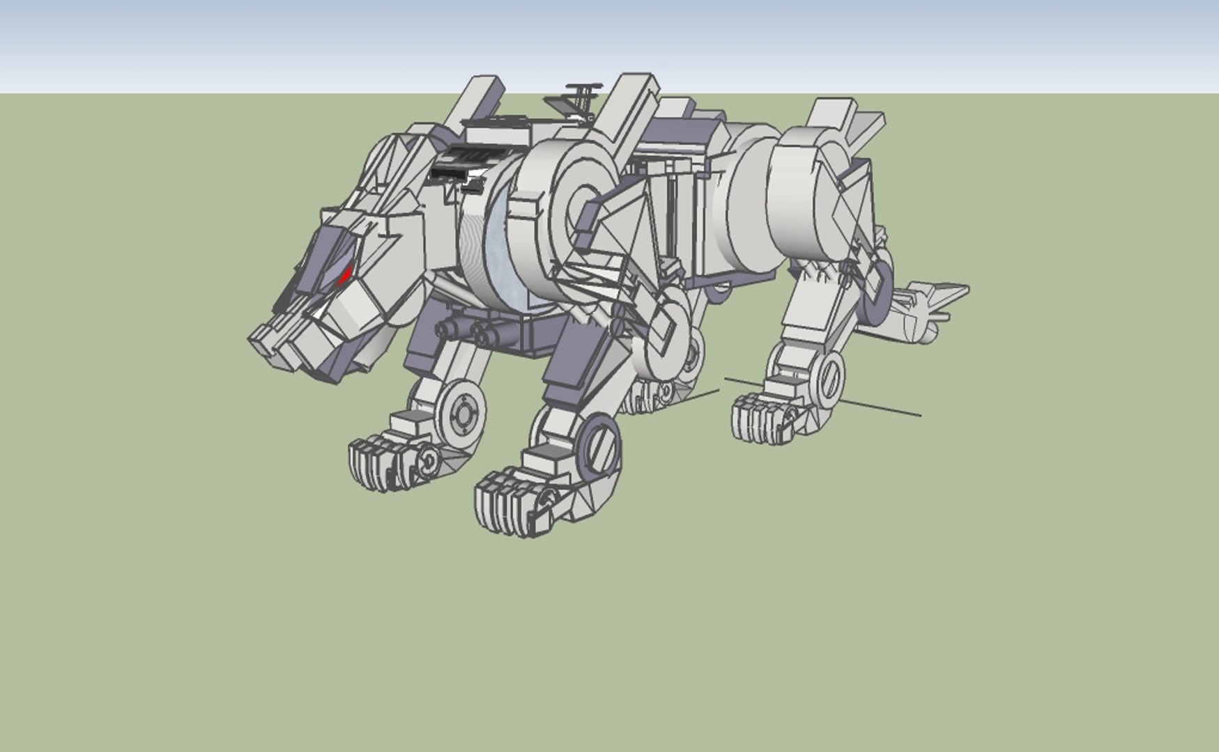 3d Tiger Mecha Model
