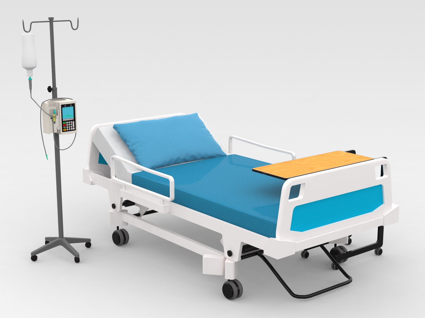 3D Hospital Bed Model - TurboSquid 1809565
